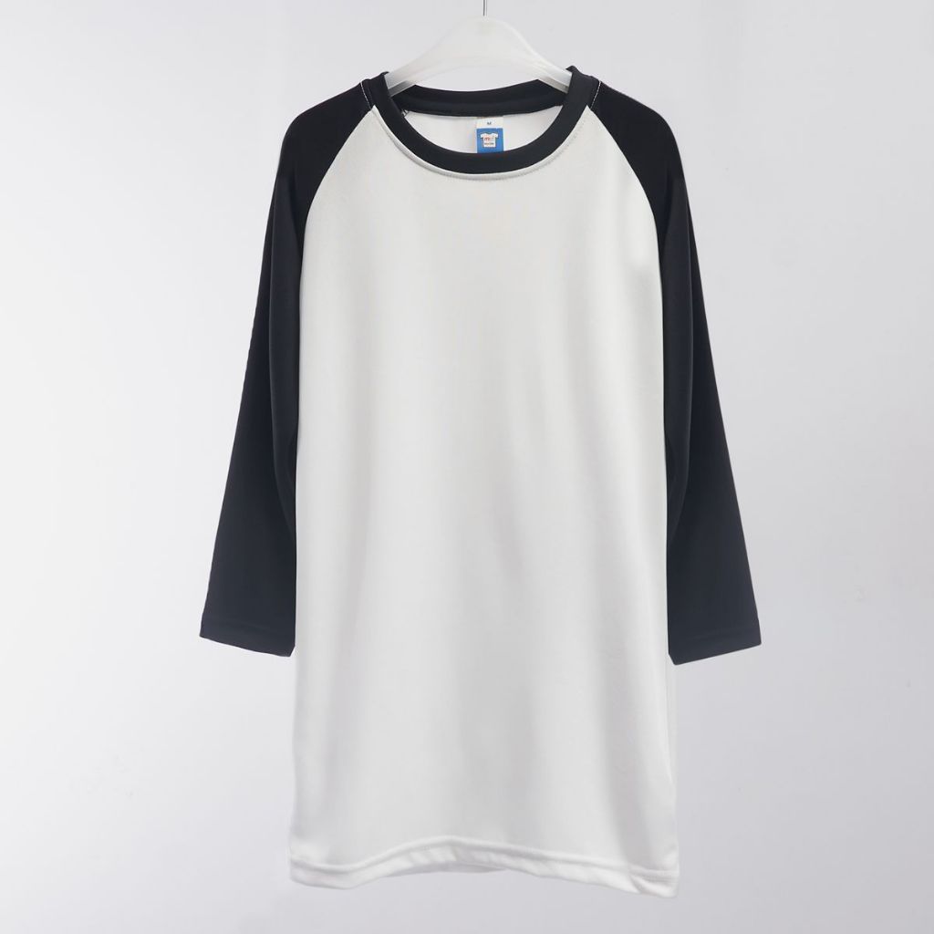 Raglan Kids Muslimah – White/Black – MD Textile – Blank T-shirts ...